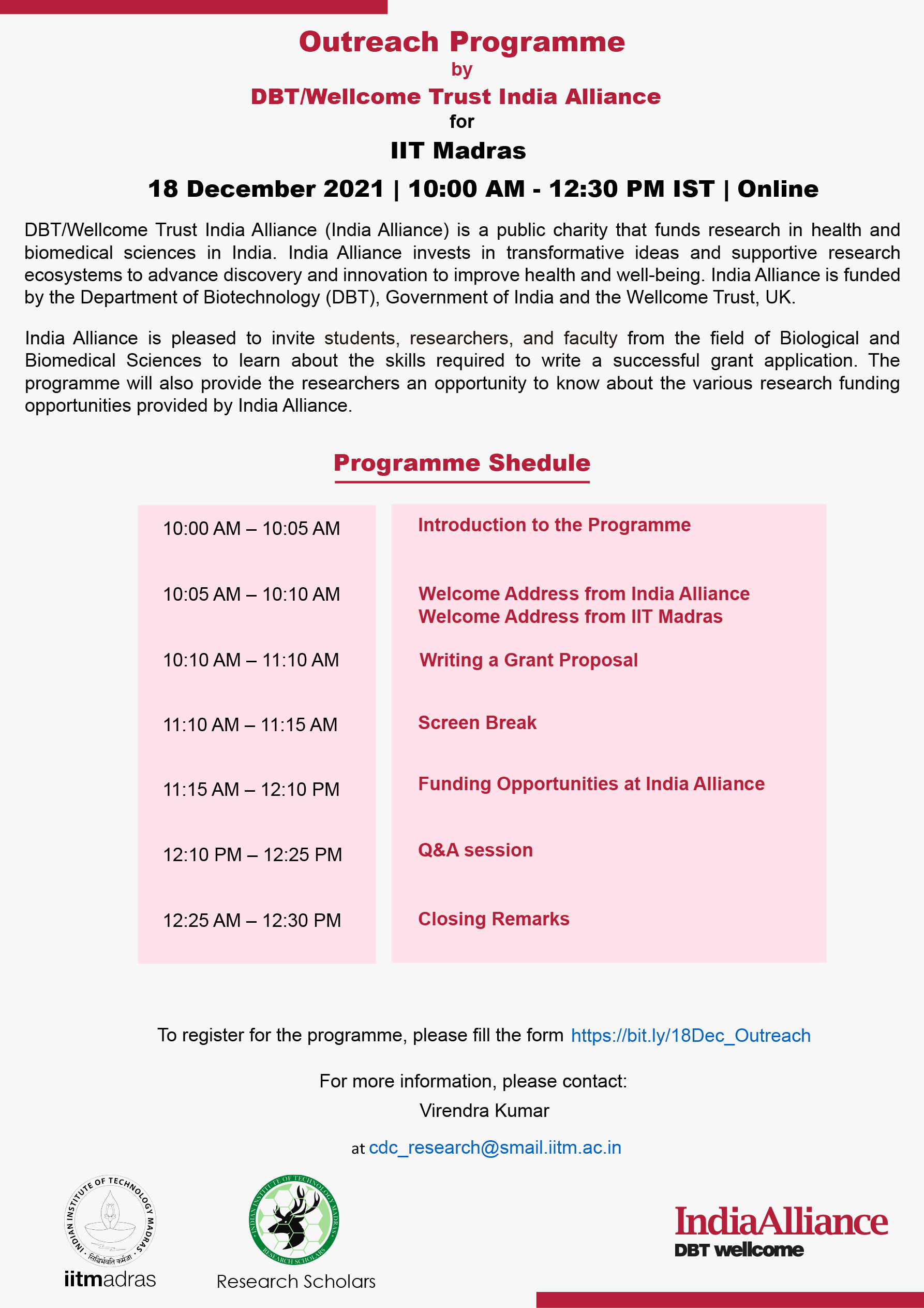 Delighted to conduct a session on ‘Writing a Grant Proposal (as part of ...